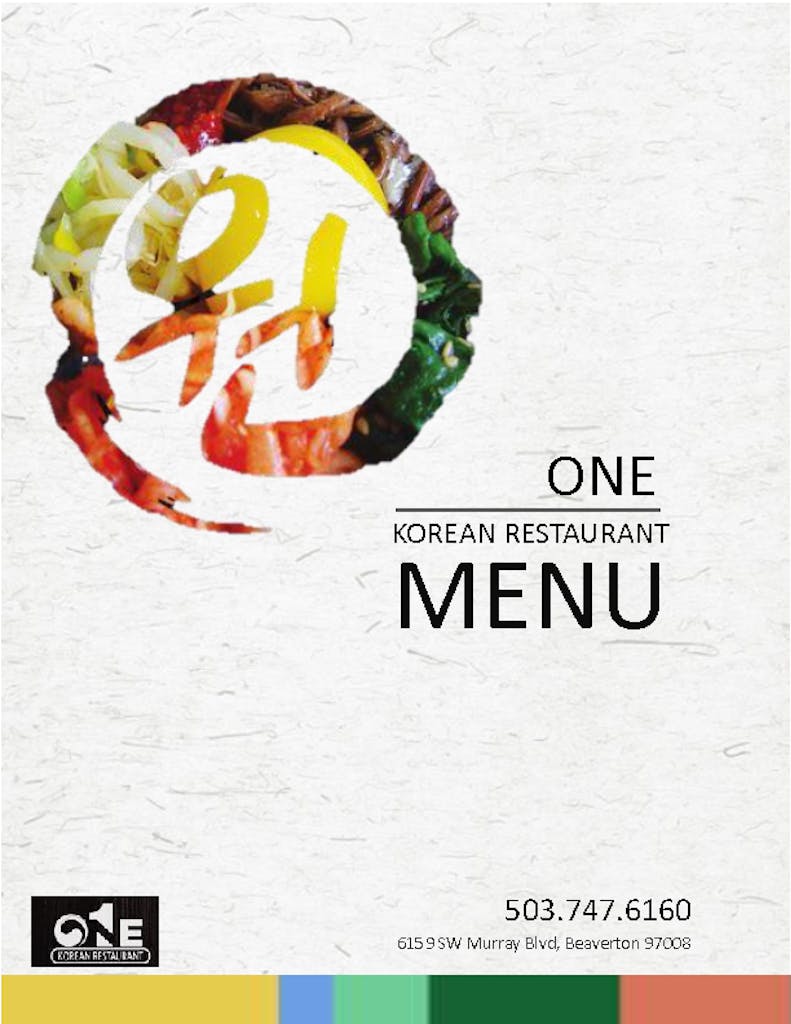 MENU - One Korean Restaurant