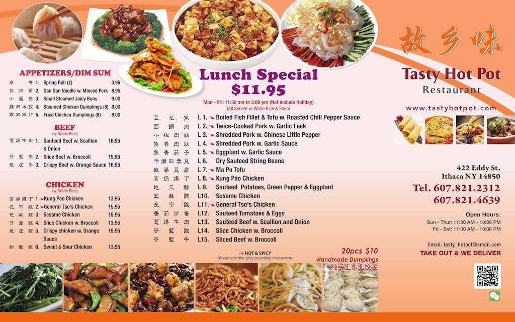 MENU - De Tasty Hot Pot Restaurant