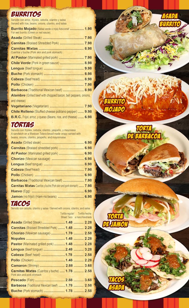 Menu - ANTOJITOS TIERRA CALIENTE