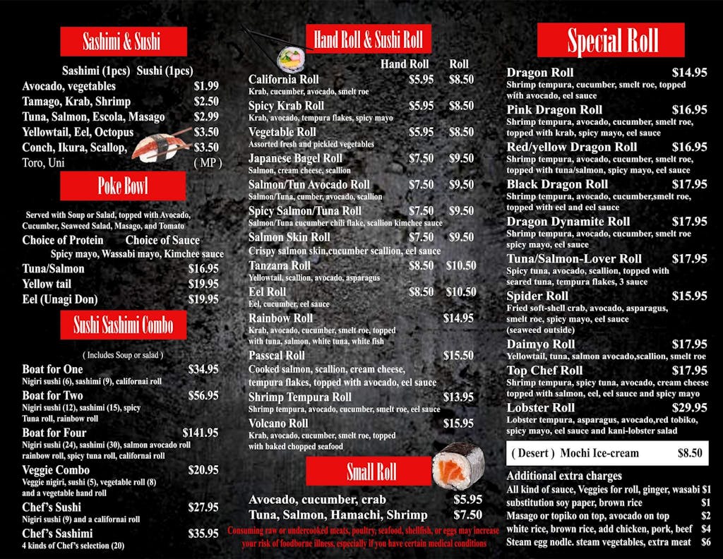 Menu - Sushi Ramen