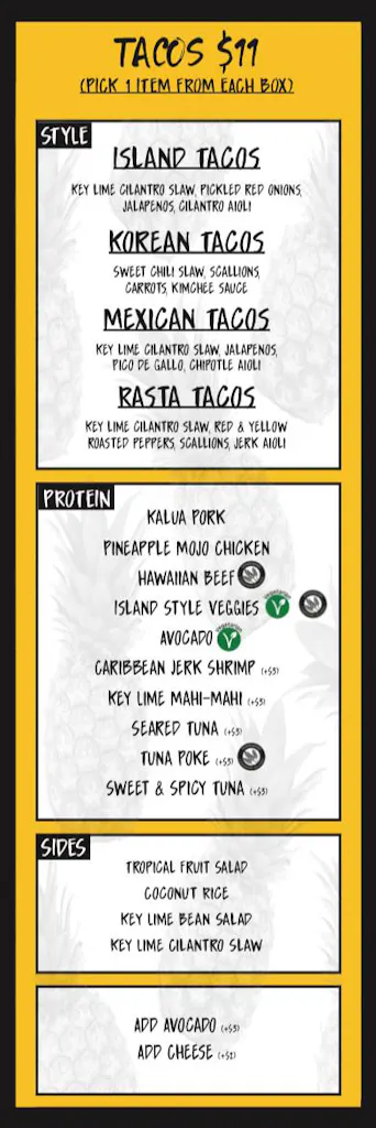 Menu - Irie Island Eats