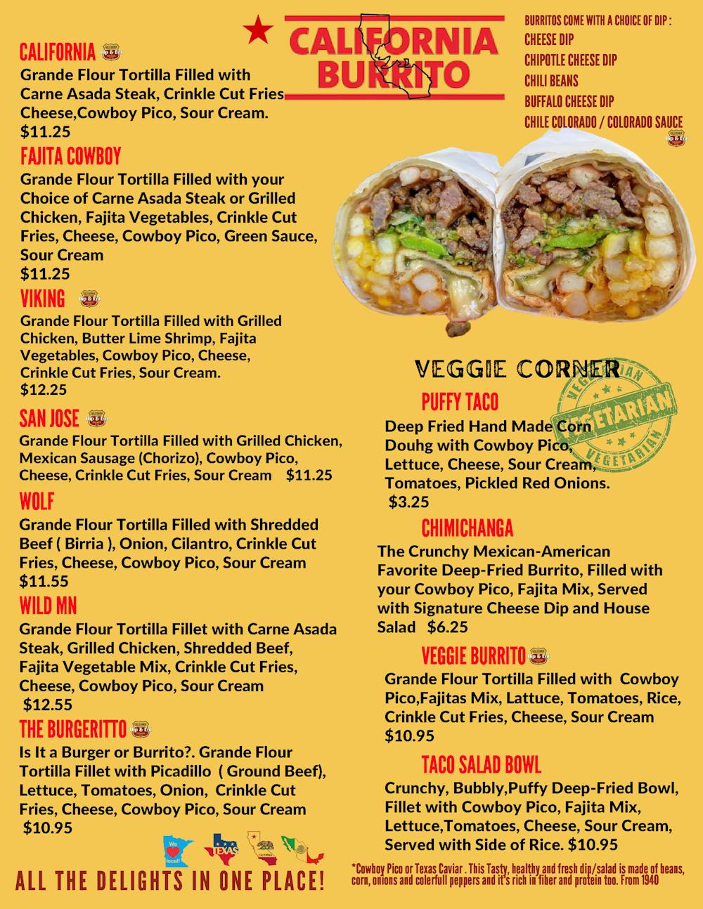 Menu - California Dip & Eat