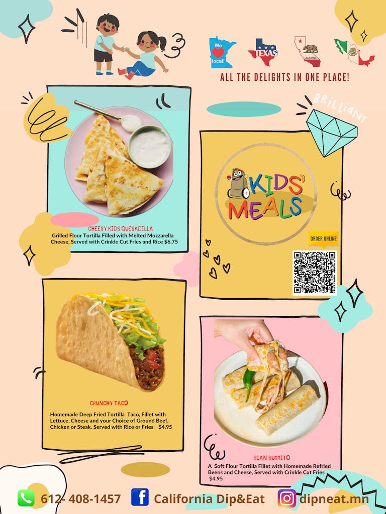 Menu - California Dip & Eat