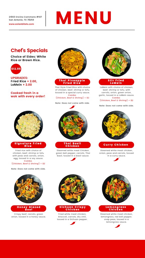 Menu - Asian Bite