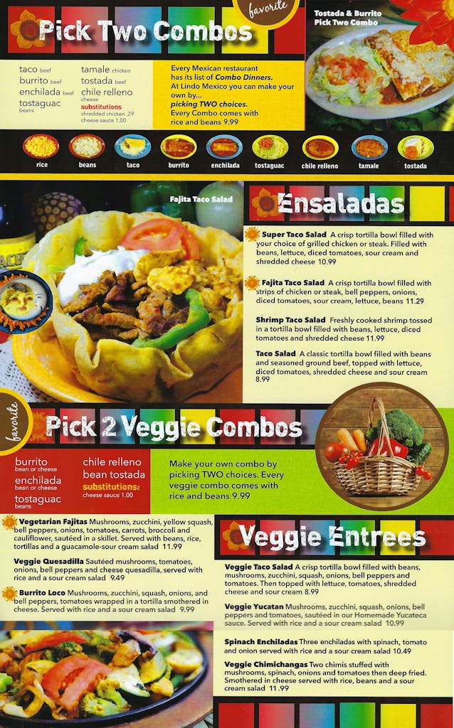Menu - Lindo Mexico