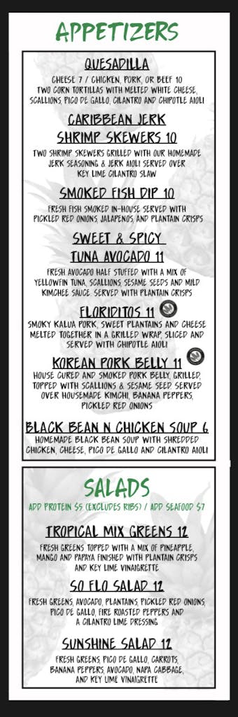 Menu - Irie Island Eats