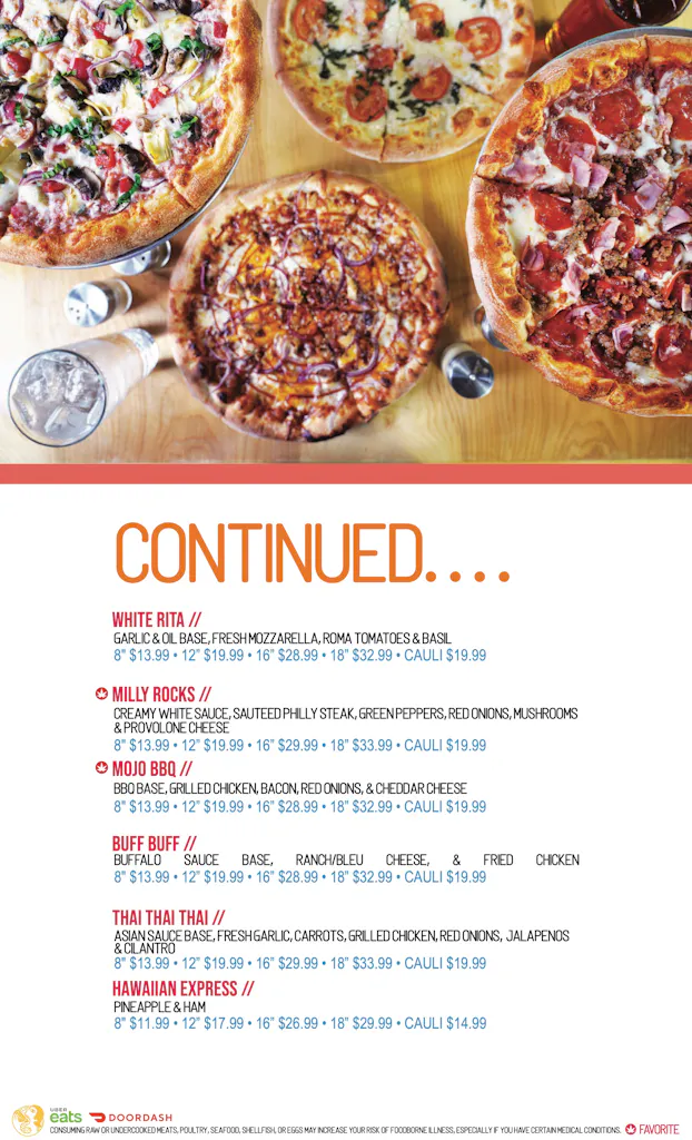 Menu - Stoned Pizza Kitchen