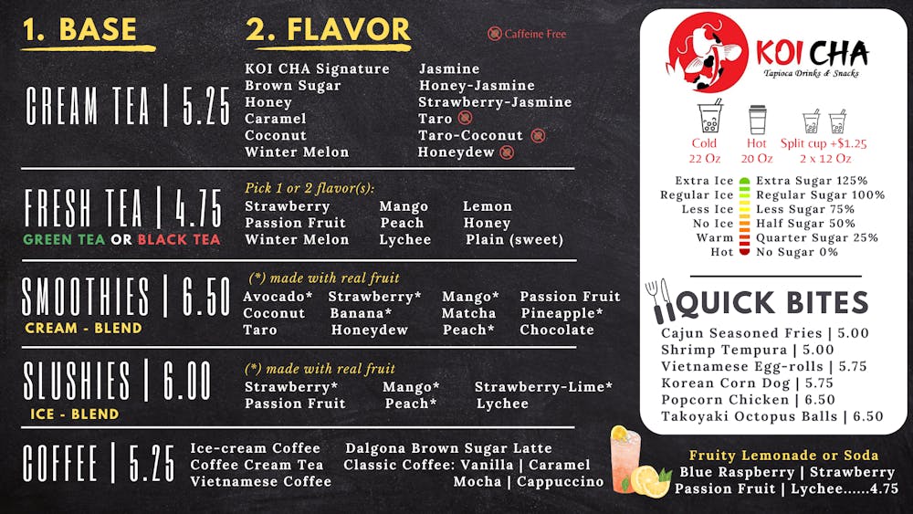 Home - KOI CHA - TAPIOCA DRINKS & SNACKS