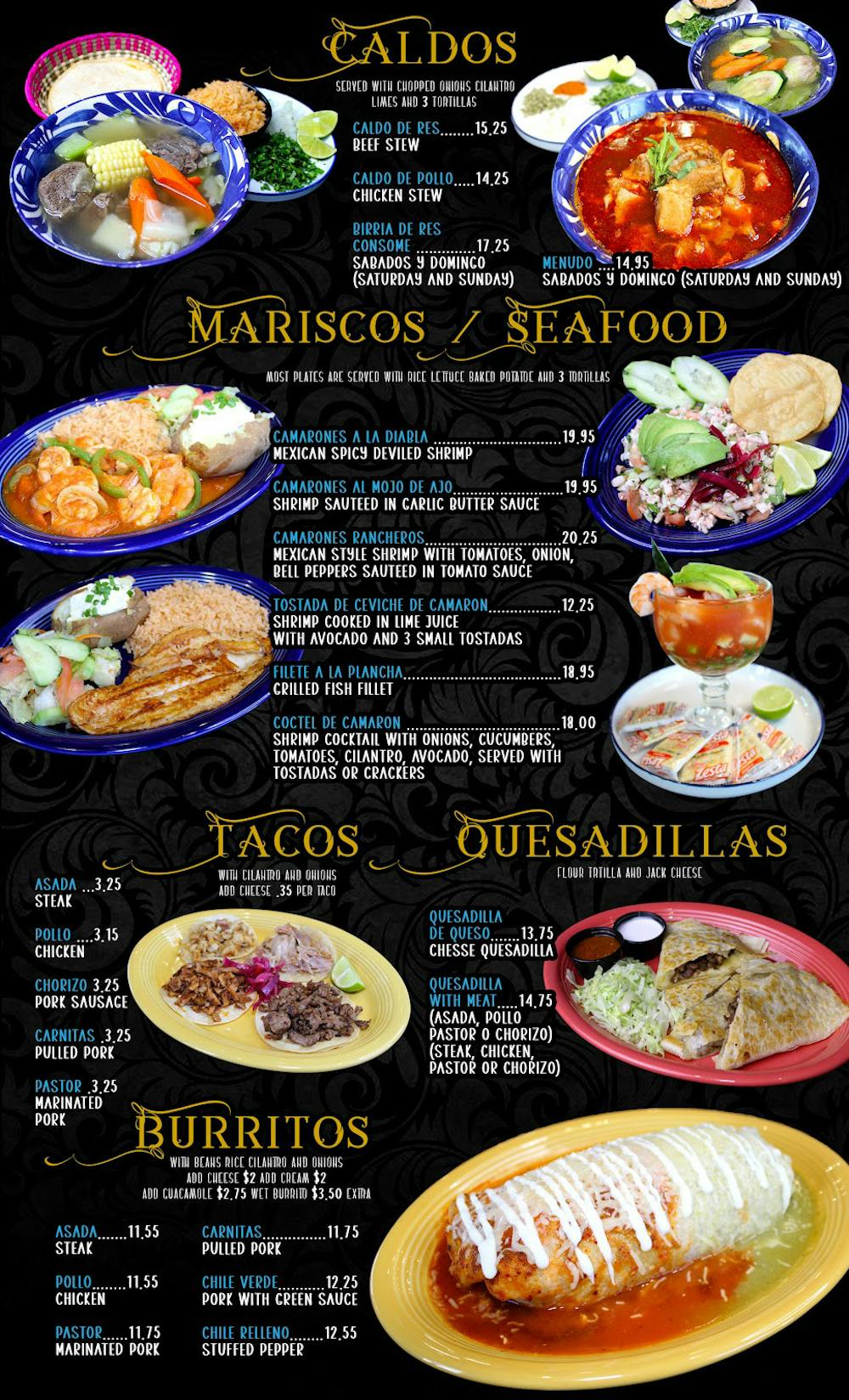 Menu - Katrina's Mexican Kitchen