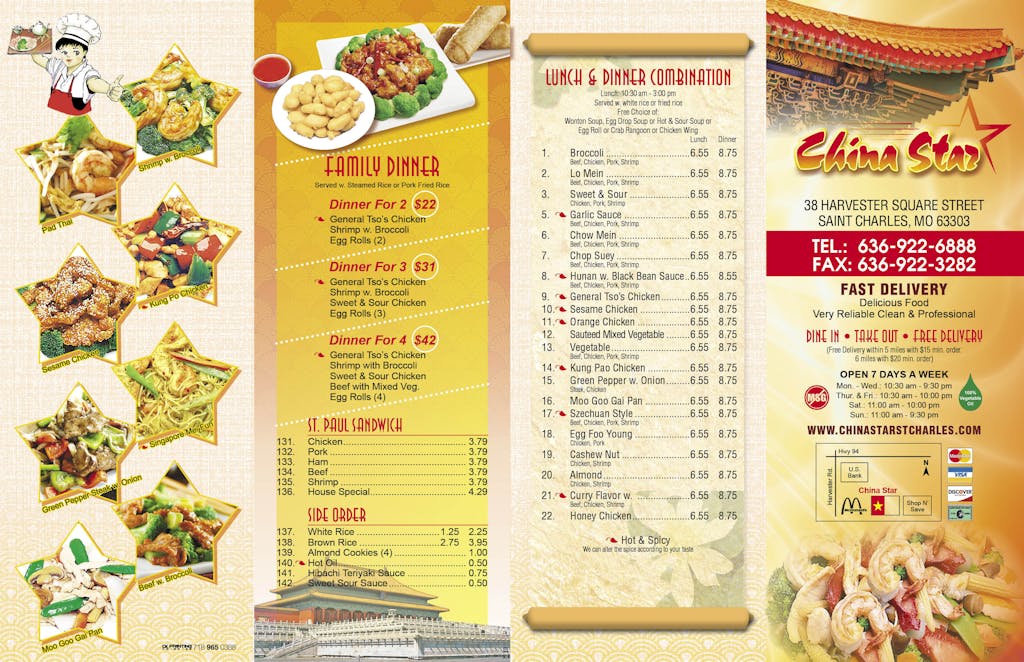 menu - China Star