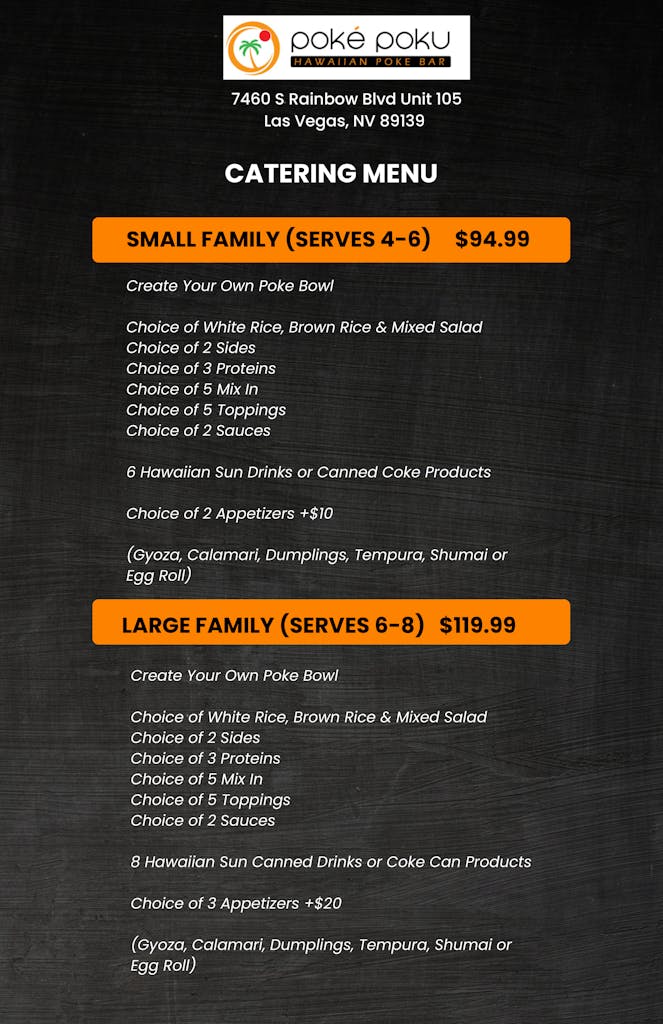 Menu - Poke Poku