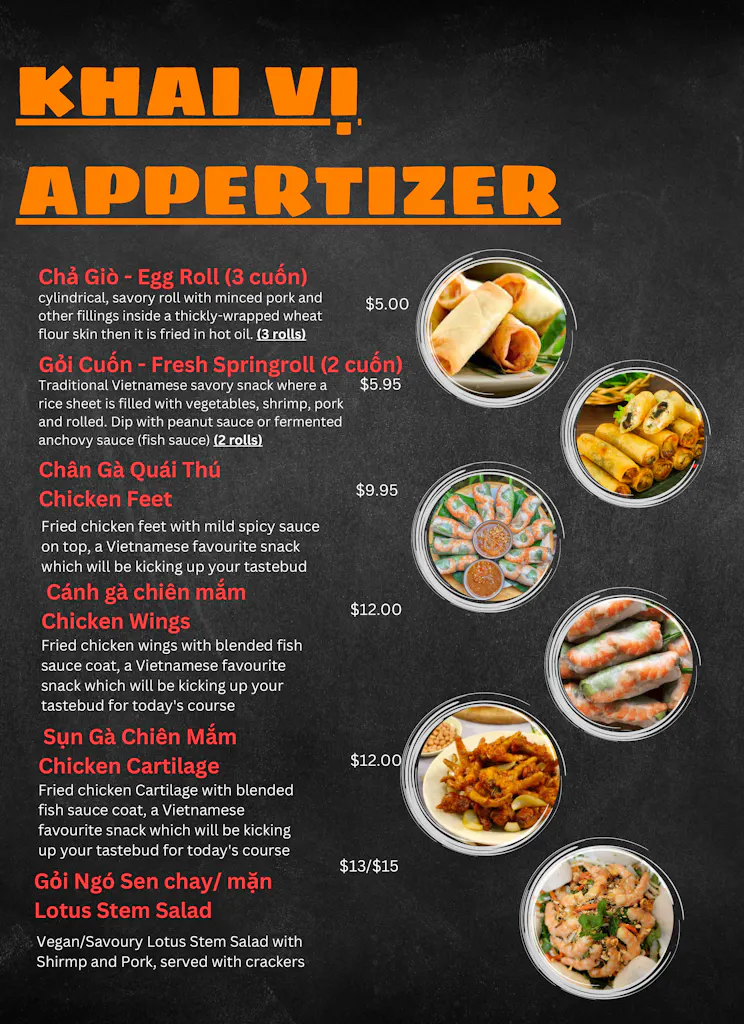 Menu - Gao Restaurant