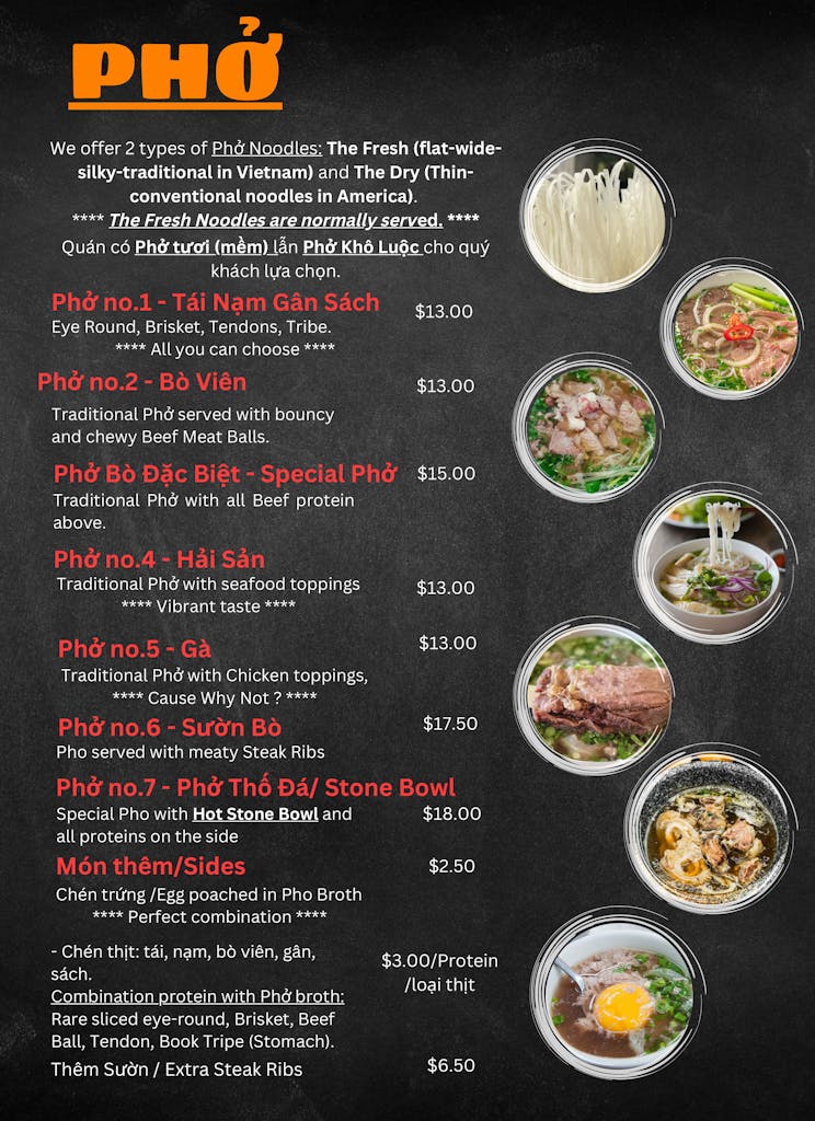 Menu - Gao Restaurant