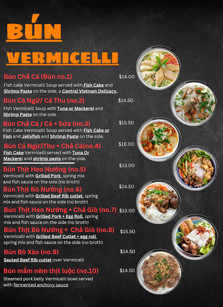 Menu - Gao Restaurant