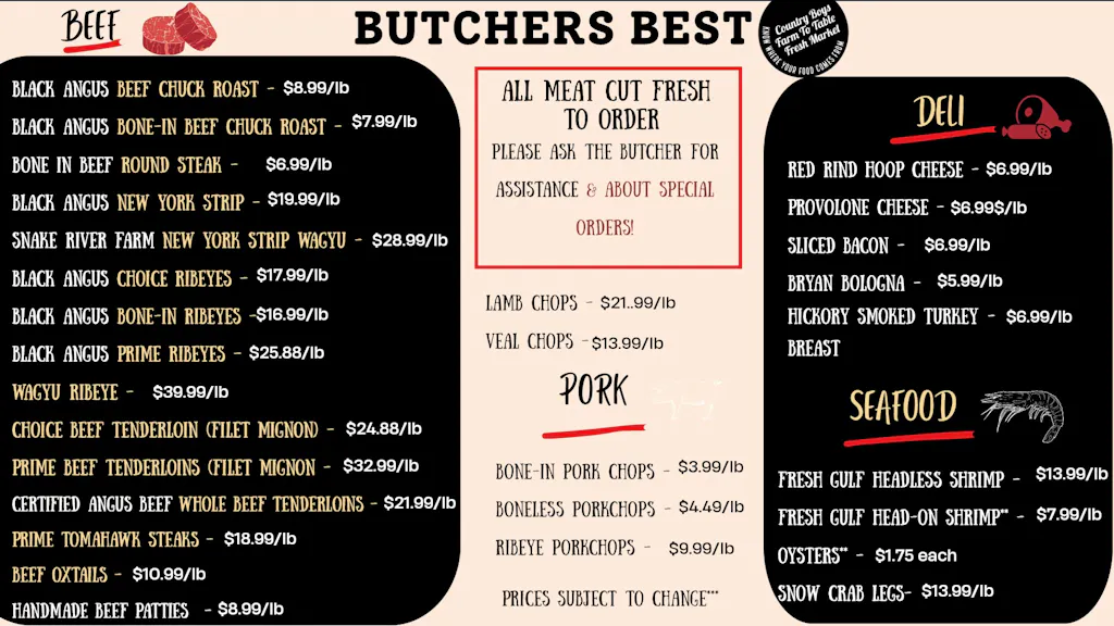 The Market - Country Boys Farm to Table Market