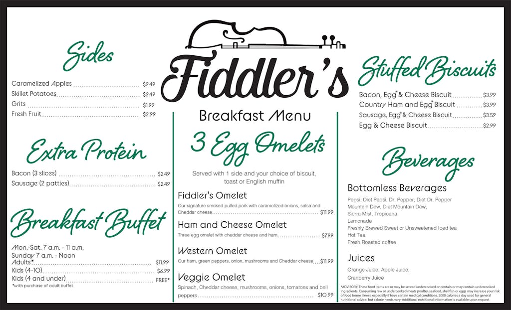Menu - Fiddler's