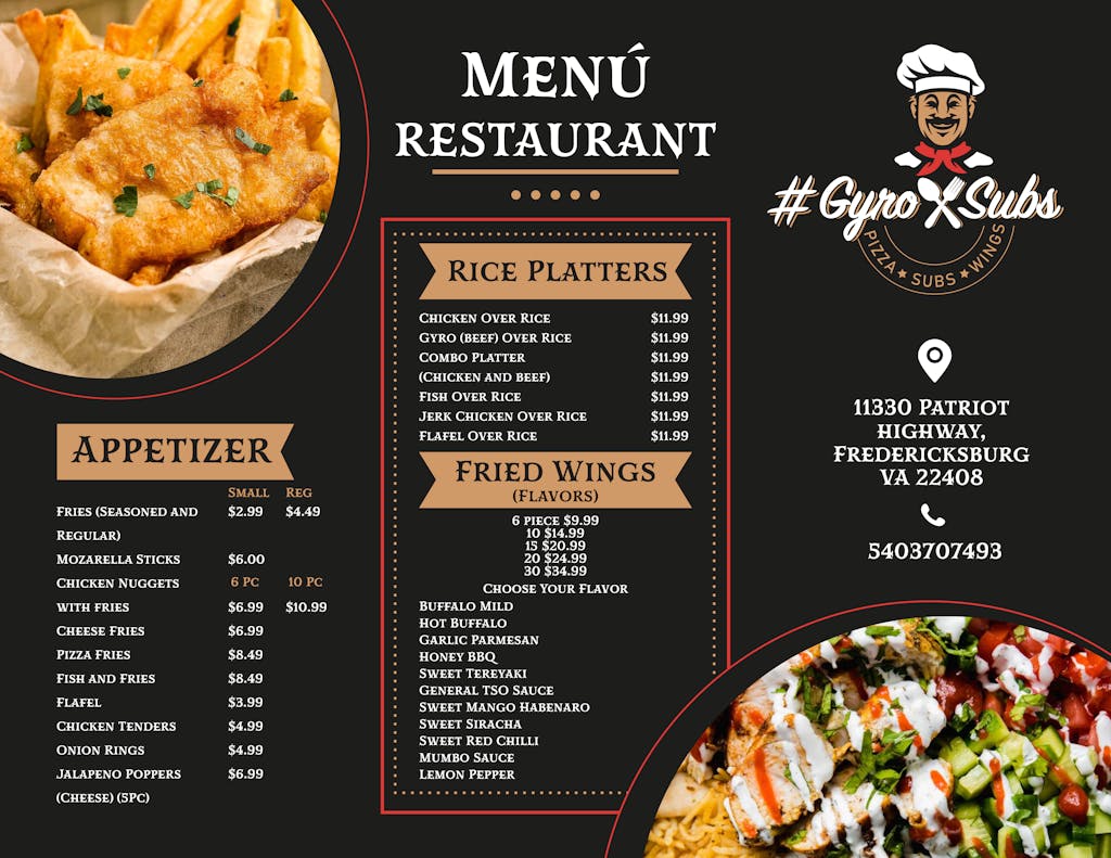 Menu - Hashtag Gyro And Subs