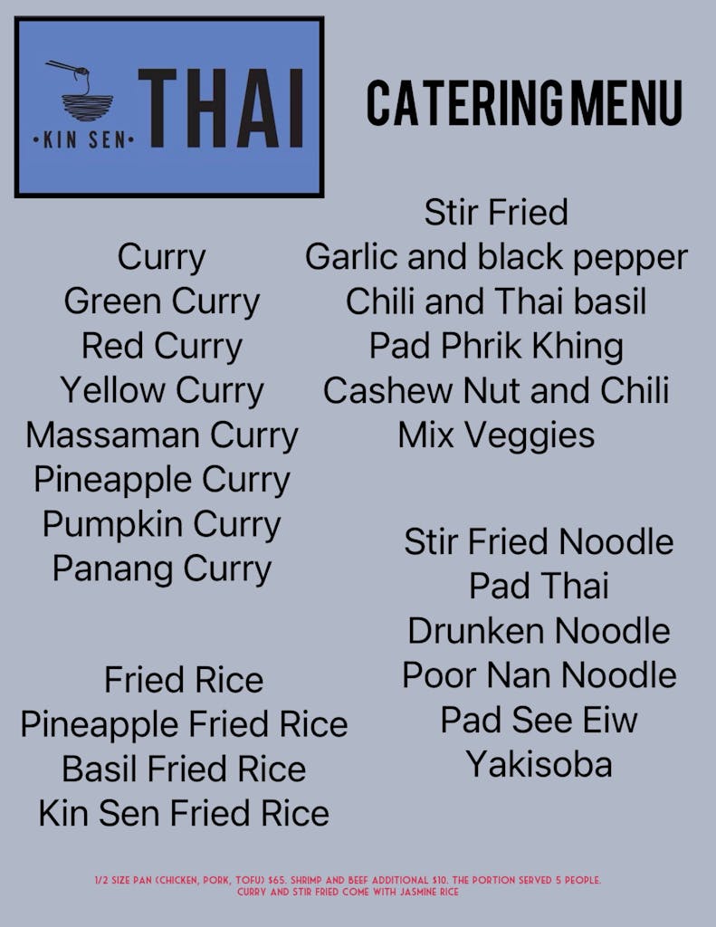 Catering - Kin Sen Thai