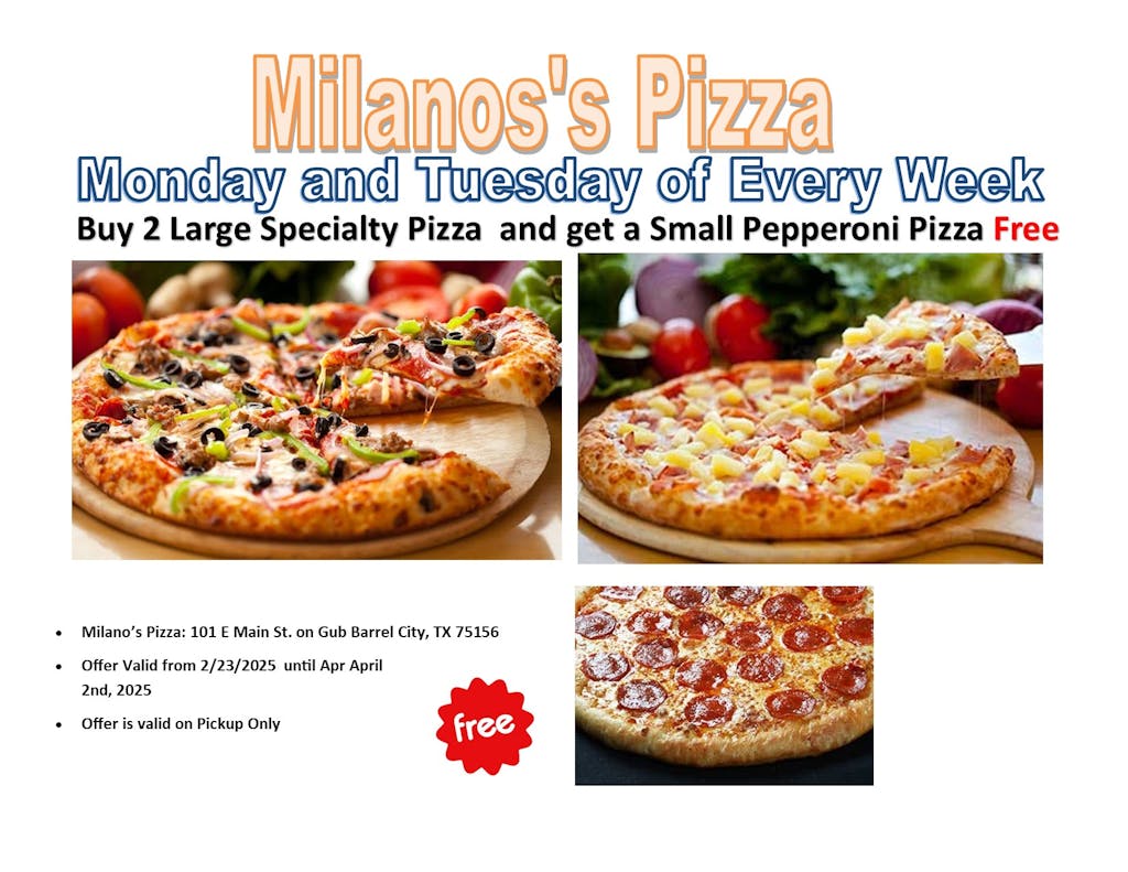 Home - Milano's Pizza